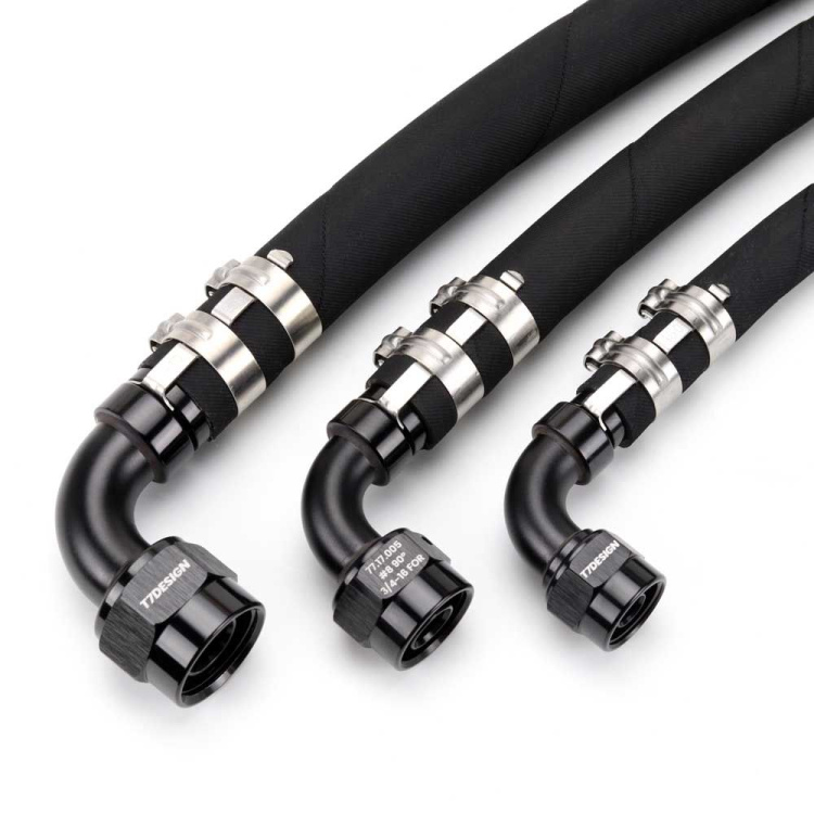 3/4-16 FOR to -8 45 Degree - AC Hose End T7 Design | DDESIGN